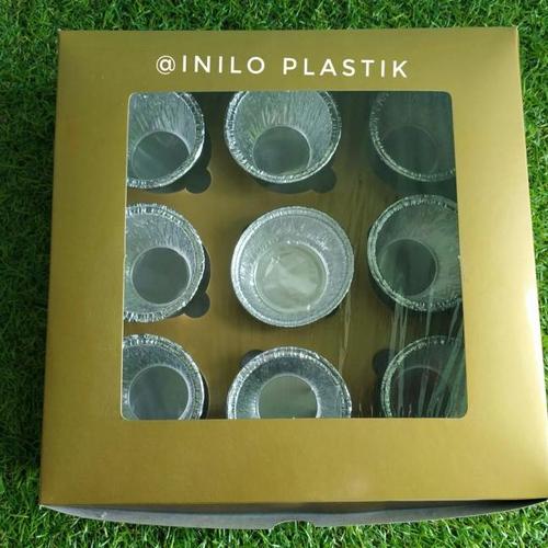 Jual dus cupcake lubang 9 gold / box kemasan kue cupcake muffin gold ...