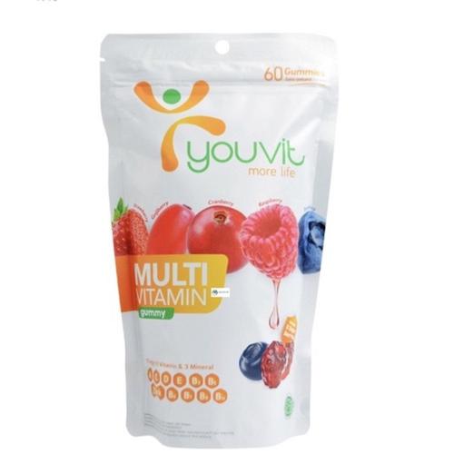 Jual YOUVIT MORE LIFE MULTIVITAMIN GUMMY ISI 30 RASA MIX BERRY - Kota ...
