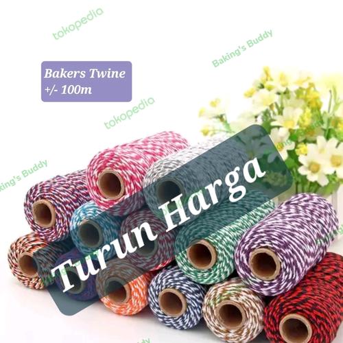 Jual tali kado bakers twine / Tali rami warna tali hangtag tali hampers ...