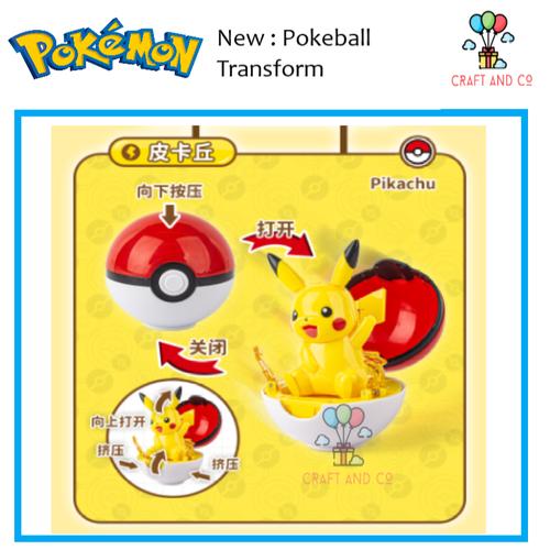 Jual New Pokemon Pokeball Transform Figure Pikachu /Charmander hadiah ...