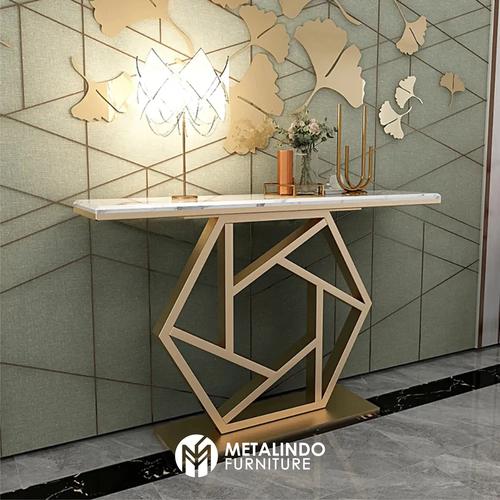 Jual meja hias ruang tamu minimalis konsul, meja foyer stainless steel ...