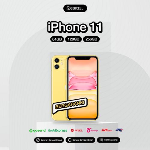 Jual iPhone 11 64GB 128GB Black Green Yellow Purple Red White Inter ...