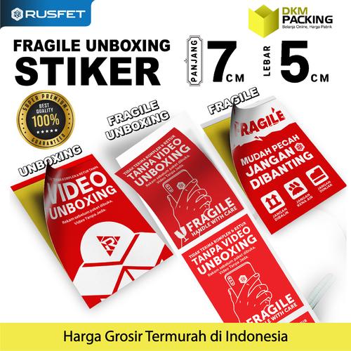Jual Sticker FRAGILE UNBOXING Stiker Cromo HANDLE WITH CARE 200PCS ...