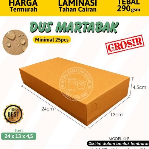 Jual dus box kemasan martabak size 24x13x4,5 kotak kue makanan - 20 ...