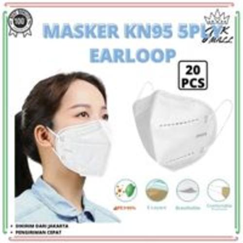 Jual Masker KN95 5 Ply Earloop Premium Mask Medis - Putih - Jakarta Barat - Jakartamall | Tokopedia