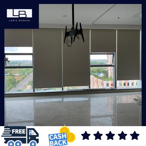 Jual Tirai blind Indoor / Roller Blind / BlackOut 100% memblokir cahaya ...