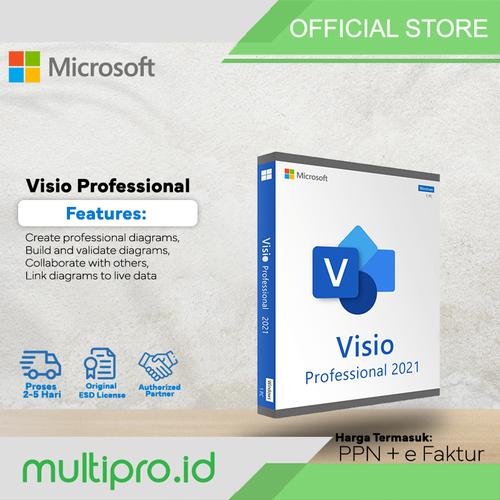 Promo Microsoft Visio Professional 2021 Medialess D87-07606 Cicil 0% 3x ...