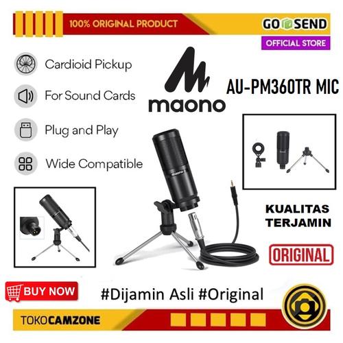 Jual MAONO AU-PM360TR Condenser XLR plus stand kit Recording mic - Jakarta Selatan - Camzone ...