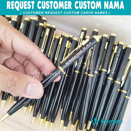 Jual Pen custom nama/logo | pulpen metal + grafir nama/logo | pen ...
