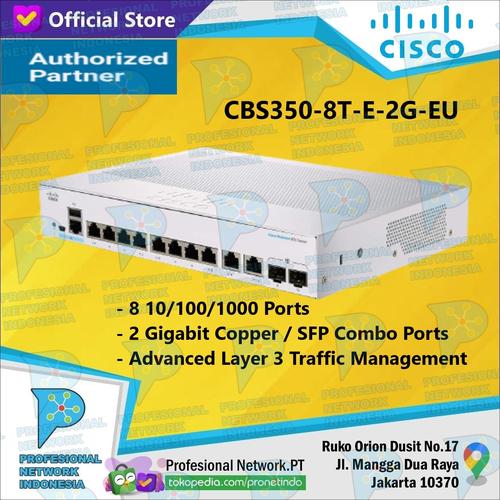 Promo CISCO CBS350-8T-E-2G-EU Business 8-Port GE & 2-Port SFP Managed ...