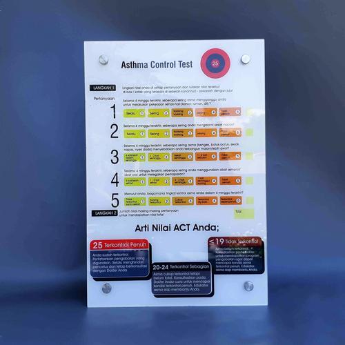 Jual Poster Asthma Control Test/Poster Akrilik Asma Control Test/Poster ...