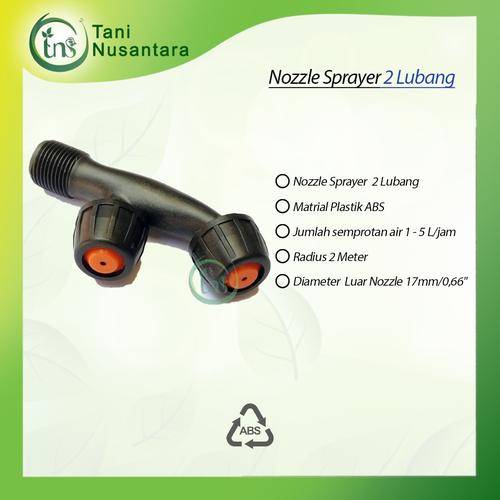 Jual Nosel Nozzle Sprayer Plastik Alat Semprot Hama 2 Lubang - Kab ...