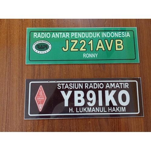 Jual PAPAN NAAMA DAN CALLSIGN RAPI ORARI - 30cm x 10cm - Kab.Ciamis ...