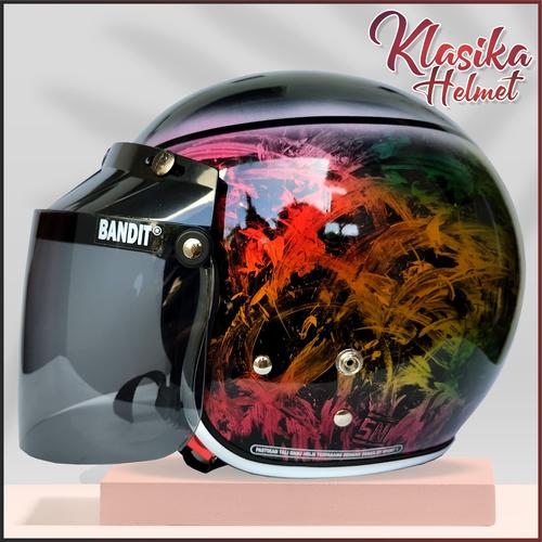 Jual Helm Bogo Premium SNI Air Brush Half Face Cargloss Custom Helmets ...