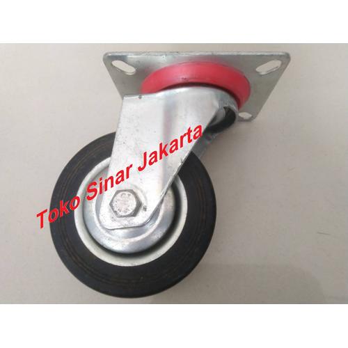 Jual Roda Karet Hitam Roda Etalase Troly Trolly 4 Inch HIDUP PERPCS ...