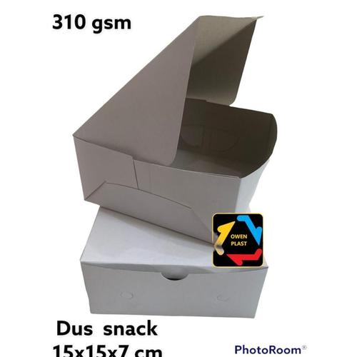 Jual dus snack/snack box/dus hajatan/dus kue/dus 15x15 tebal 310 gsm ...