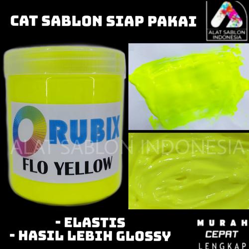 Jual CAT SABLON PASTA GL RUBBER WATER BASED CAT AKRILIK FLO YELLOW ...
