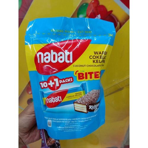 Jual Nabati Wafer Bites Cokelat Kelapa Pouch 66gr - Jakarta Utara ...