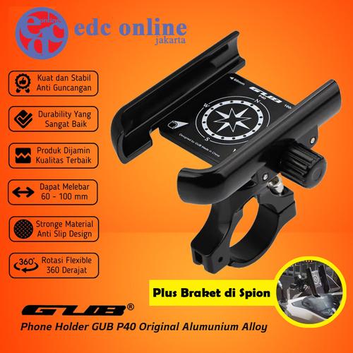Jual Holder HP GUB P40 full aluminium alloy tebal dan kuat - Holder ...