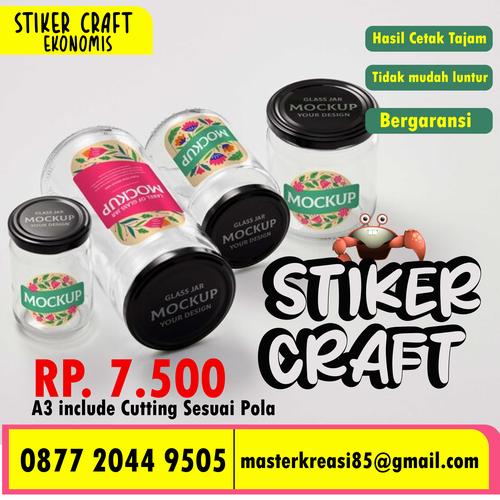 Jual Stiker Kraft / Sticker Craft / Cetak stiker label craft + cutting ...