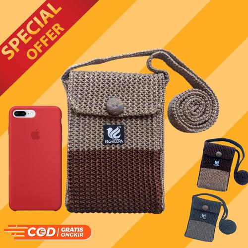 Jual Tas rajut Hp Selempang Two Color / tas murah berkualitas / mini ...