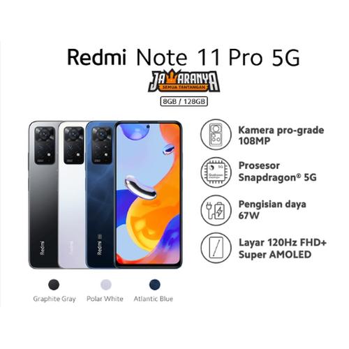 Jual Xiaomi Redmi Note 11 Pro 5G (8GB+128GB) Snapdragon 695 108MP AI ...
