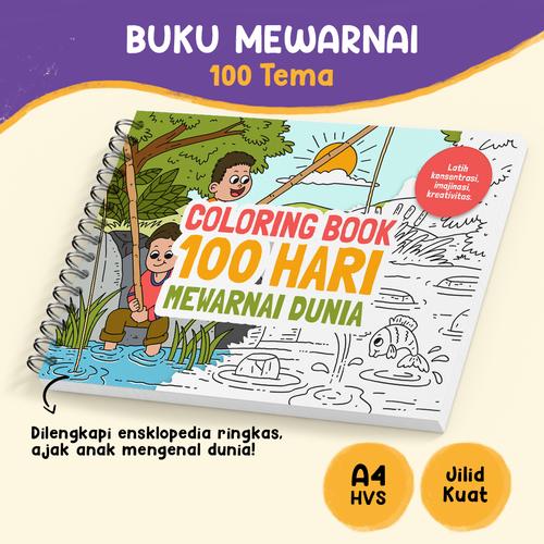 Promo 100 Days Coloring Book/100 Tema Gambar Mewarnai Dunia Anak ...