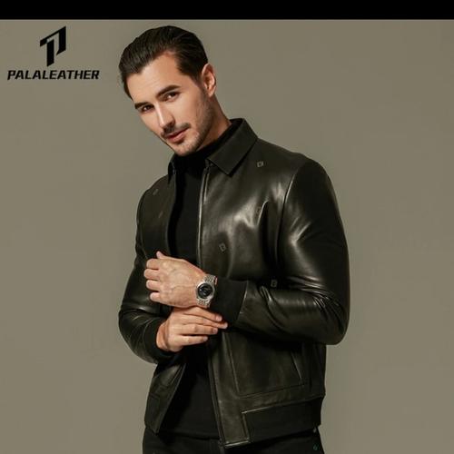 Jual Jaket Kulit domba Asli Super/model costum/jaket pria - Hitam, M ...