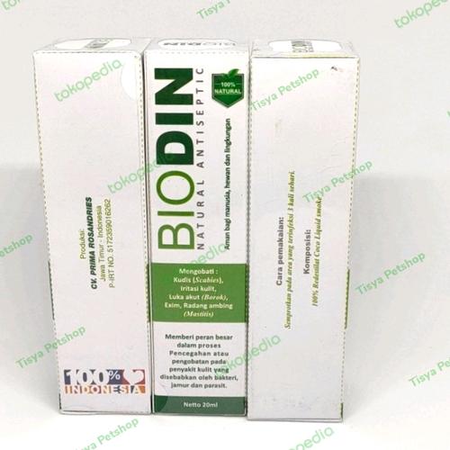 Jual Biodin 20 Ml Obat Spray Scabies Demodex Luka Borok Jamur Kucing ...