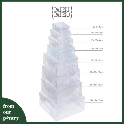 Jual Paperi Papero - Transparent Snack Box Kotak Bening Mika Transparan ...