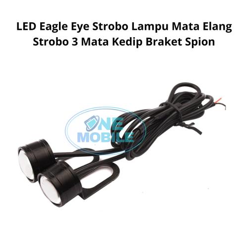 Jual 3 Mata Kedip Braket Spion LED Eagle Eye Strobo Lampu Mata Elang Strobo - Merah - Jakarta ...