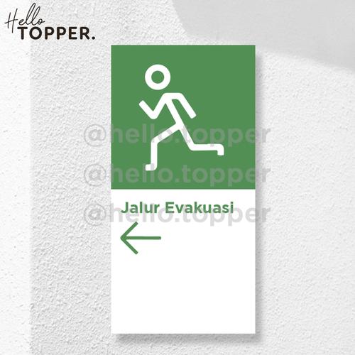 Jual Sign Board Akrilik UV Print Jalur Evakuasi Rambu Petunjuk Acrylic ...