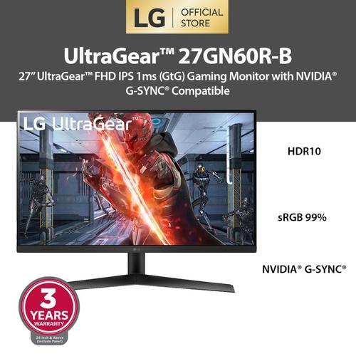 Jual LG UltraGear 27GN60R-B 27" inch FHD IPS 1080p 1ms Gaming Monitor ...