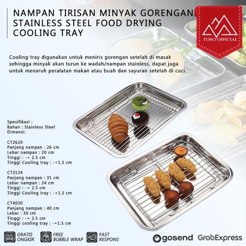 Jual NAMPAN TIRISAN MINYAK GORENGAN STAINLESS FOOD DRYING COOLING TRAY ...