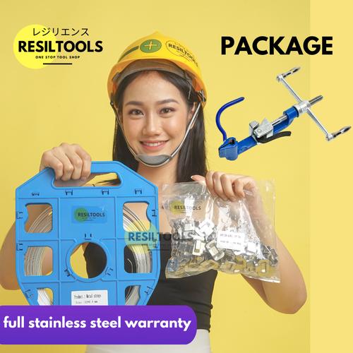 Promo PAKET Tali Straps Stainless 3/8 inch Alat Packing Klem Pemasang ...
