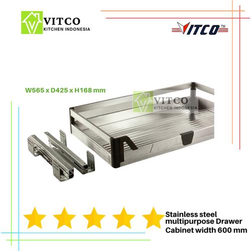 Jual VITCO Stainless steel Drawer Pull out / Rak Panci Soft Close ...