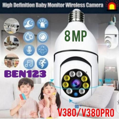 Jual IP Camera AI smart cctv V380 panoramic wifi PTZ kamera spy outdoor ...