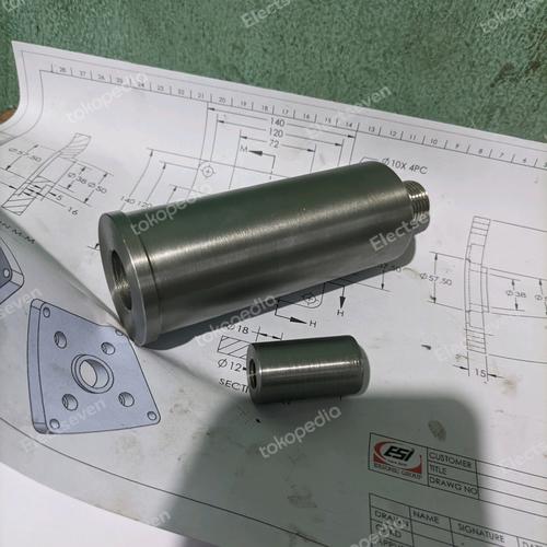 Jual BUSHING CUSTOM | TAP DRAT M10 20mm | OD 20mm, P 35mm - Jakarta ...