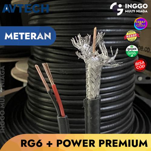 Jual KABEL CCTV AVTECH RG6 INCLUDE POWER METERAN PUTIH HITAM - Putih ...