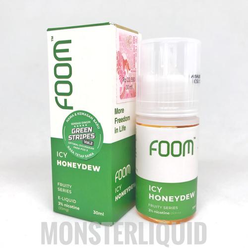 Jual [ SALT NIC ] FOOM ICY HONEYDEW GREEN STRIPES FOOM LAB 30MG 30ML ...