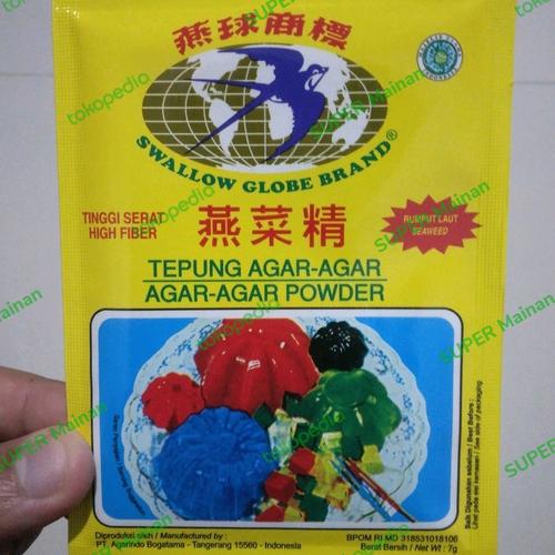 Jual Agar Agar Swallow Globe Brand Powder Tepung Rumput Laut Bening ...