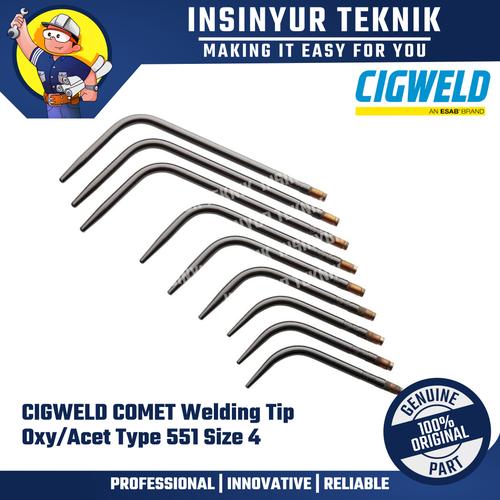Jual CIGWELD COMET Welding Tip Oxy/Acet Type 551 size 4, 8, 10, 12 - 4 ...