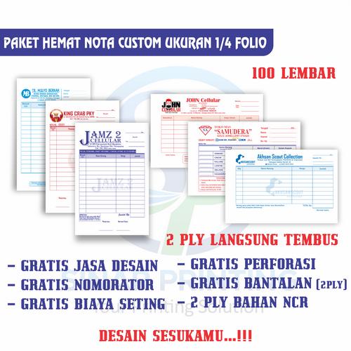 Jual CETAK NOTA CUSTOM SERVIS HP / LAPTOP 2 PLY 2 RANGKAP FREE DESAIN ...