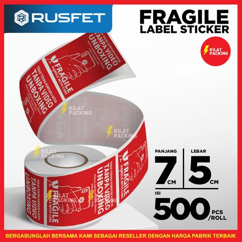 Jual Stiker Unboxing Fragile Label Fragile Unboxing Paket 500pcs Per ...