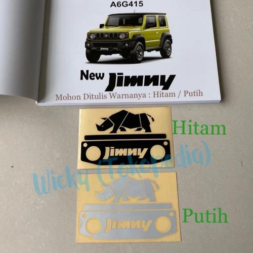 Jual Sticker Label Suzuki New Jimny gambar badak JB74 hitam - Putih ...