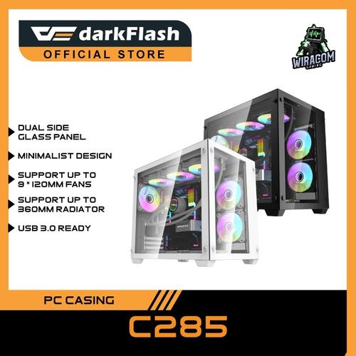 Jual darkFlash C285 ATX PC Casing [No Fan] ATX/ M-ATX/ ITX - Hitam ...