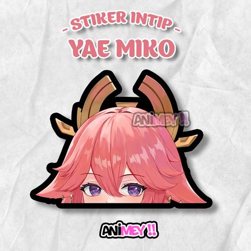 Jual Stiker Intip Yae Miko Genshin Impact / Sticker Anime Waterproof ...