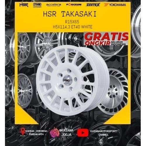 Jual Pelek Mobil R15 White HSR Takasaki Hole 5, Ertiga,GrandMax - New ...