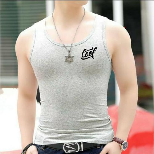 Jual SINGLET PRIA COOL KAOS DALAM COWOK GYM TANKTOP BODY FIT - Hitam, M ...