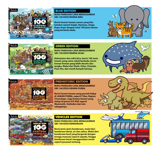Jual Buku Cara Menggambar STEP BY STEP 100 CARTOON - Hijau - Kota ...